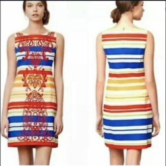 Anthropologie | Dresses | Anthropologie Tabitha Striped Embroidered ...